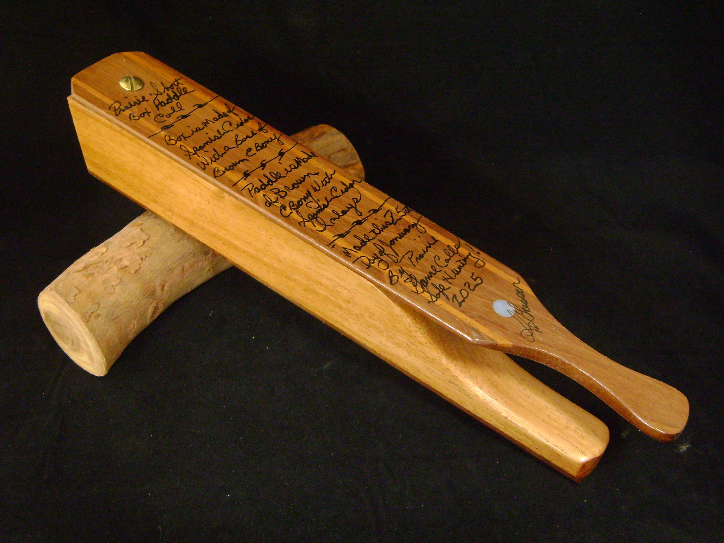 Spanish Cedar and Brown Ebony Short Box Paddle Call – Prairie Game Calls