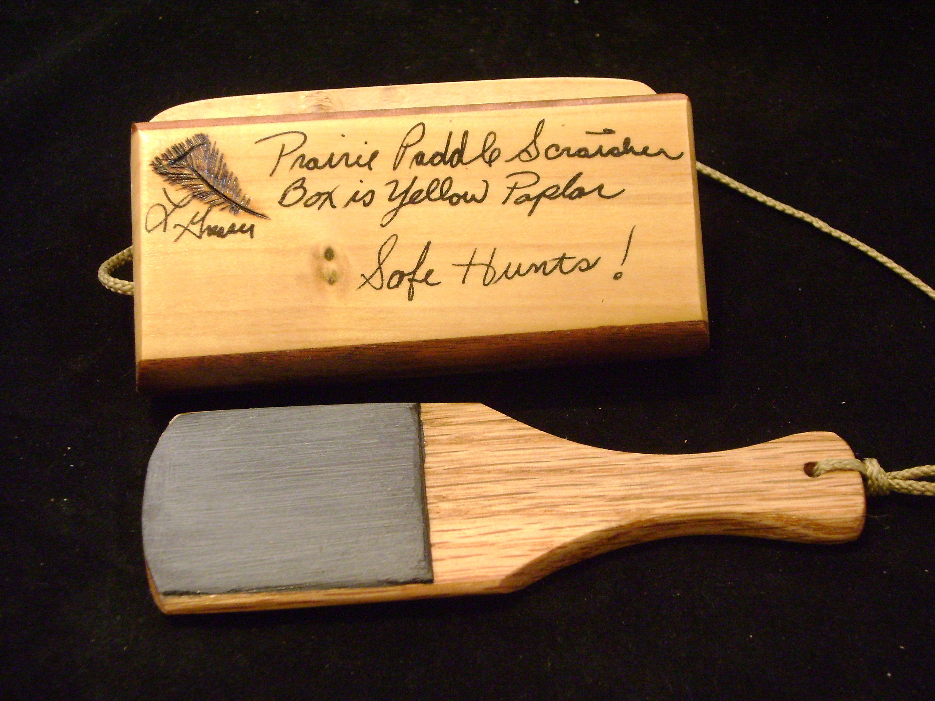 Butternut and Walnut/Slate Paddle scratch Box Call – Prairie Game Calls